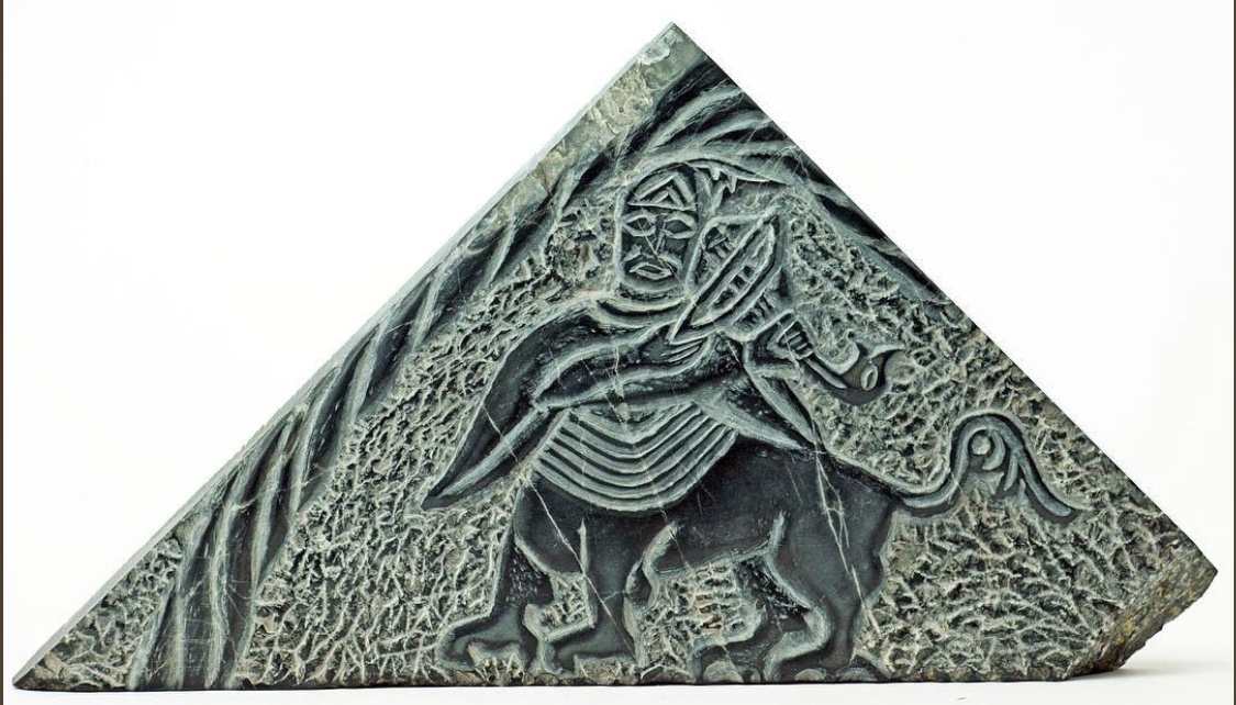 Traditional engraving technique: “Centaur” detail from the ornaments of ...